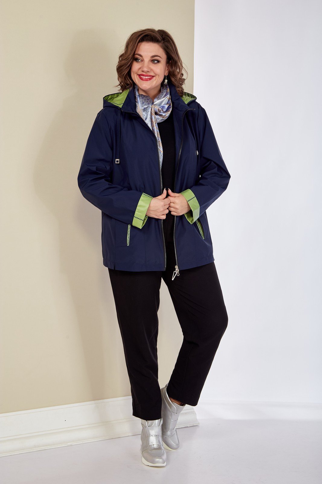 Куртка 2143 темно-синий Shetti купить - 8% скидка | в наличии